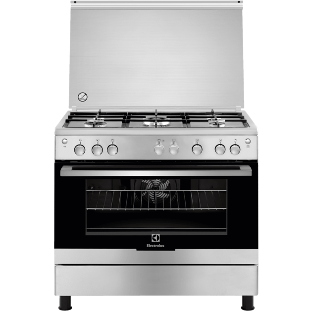 90cm gas range cooker with gas oven EKG913A2OX | Electrolux Arabia