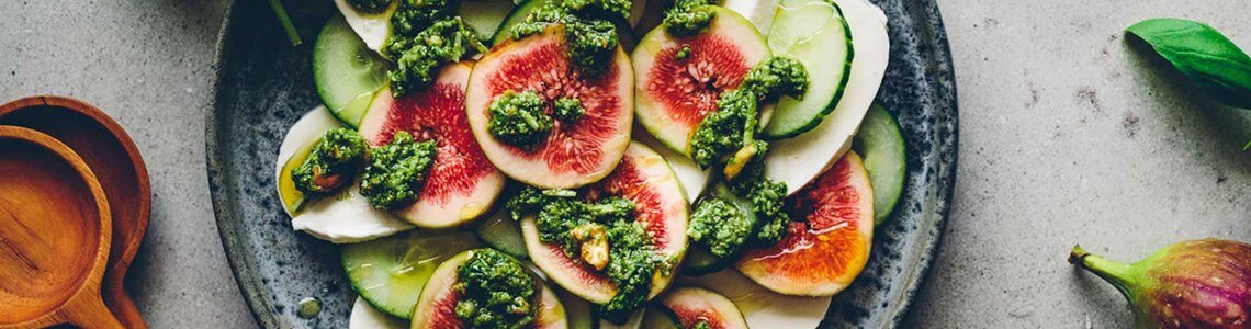 Fig & Cucumber Caprese with Pesto | Electrolux Arabia