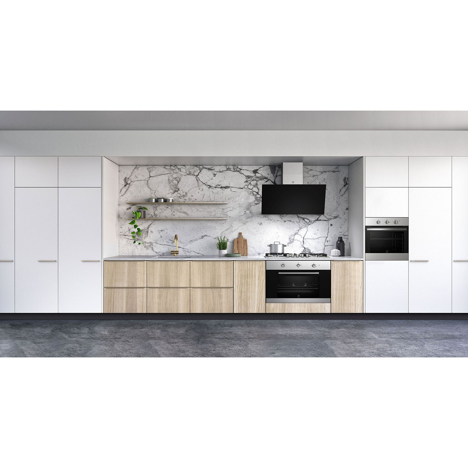 5-Burner Gas Stove KGS9537X Built-in Design | Electrolux Arabia