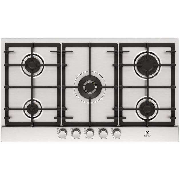 5-Burner Gas Stove KGS9537X Built-in Design | Electrolux Arabia