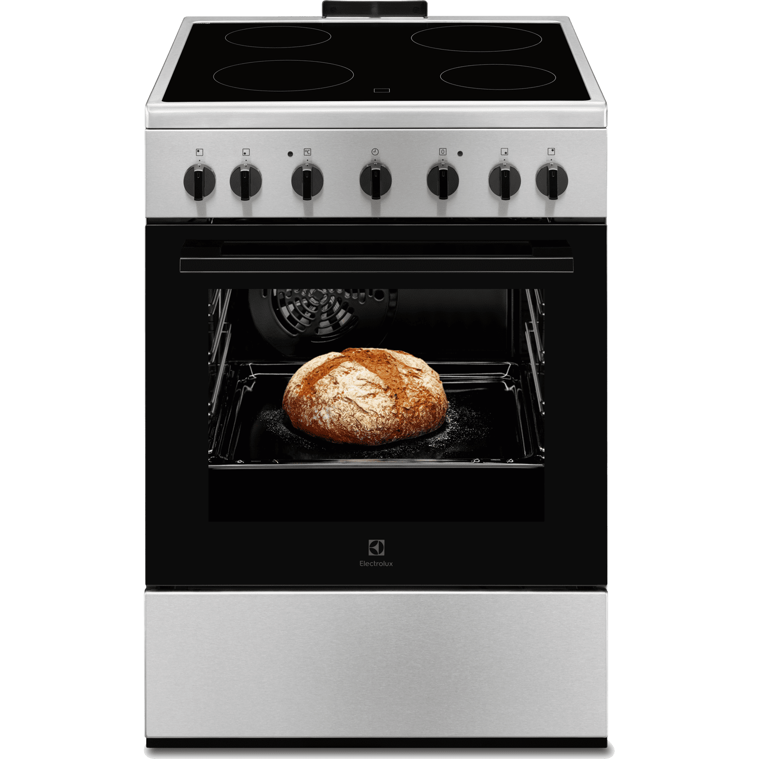 60cm ceramic range cooker with electric oven LKR620002X | Electrolux Arabia